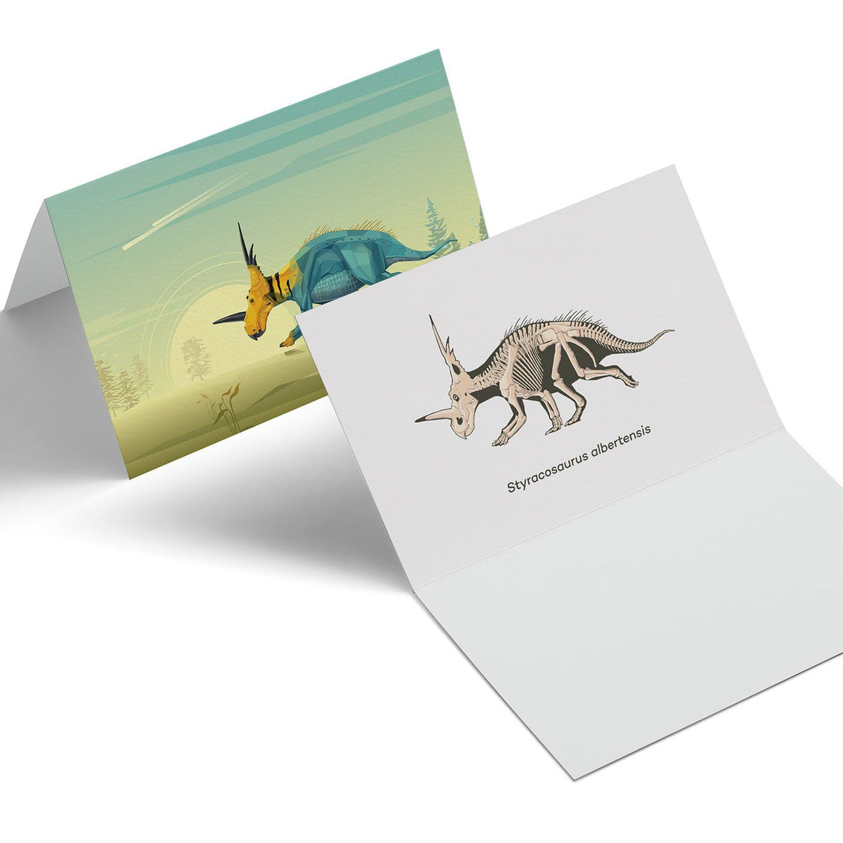 Styracosaurus Paleoscape™ Dinosaur Greeting Card – Permia